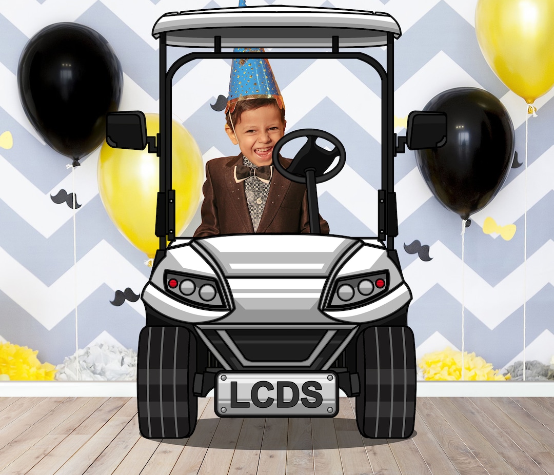 White Golf Cart Photo Prop, Toy Car DIY, Personalized, Customized ...