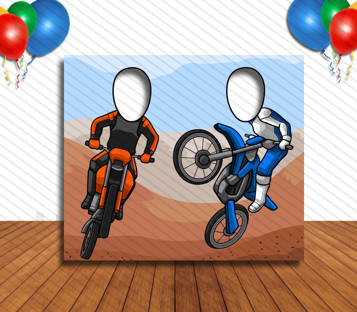 Motorcycles Party Selfie Photo Prop Motocross Decoration - Etsy