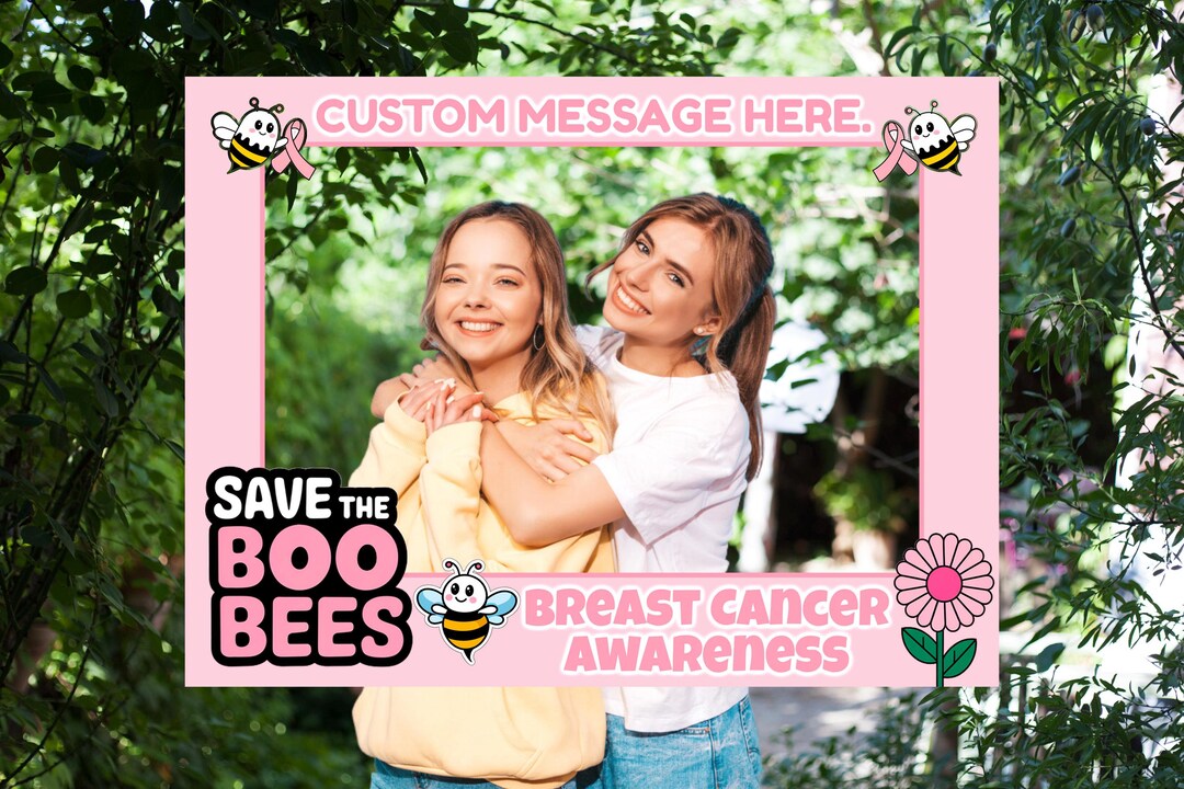 Save the Boobees, Breast Cancer Awareness, Custom Message, DIY Photo ...