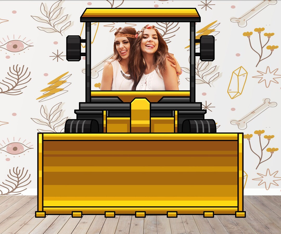 Bulldozer, Tractor, Vehicle Theme, DIY Photo Booth Props, Photo Booth ...