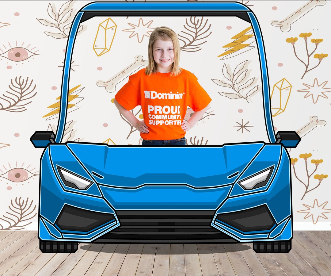 Blue Lambo Car, Vehicle Theme, DIY Photo Booth Props, Photo Booth ...