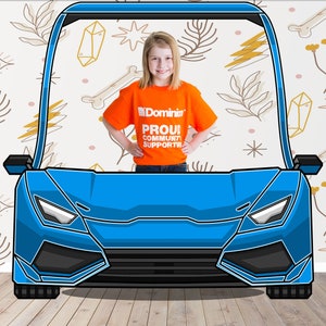 Blue Lambo Car, Vehicle Theme, DIY Photo Booth Props, Photo Booth ...