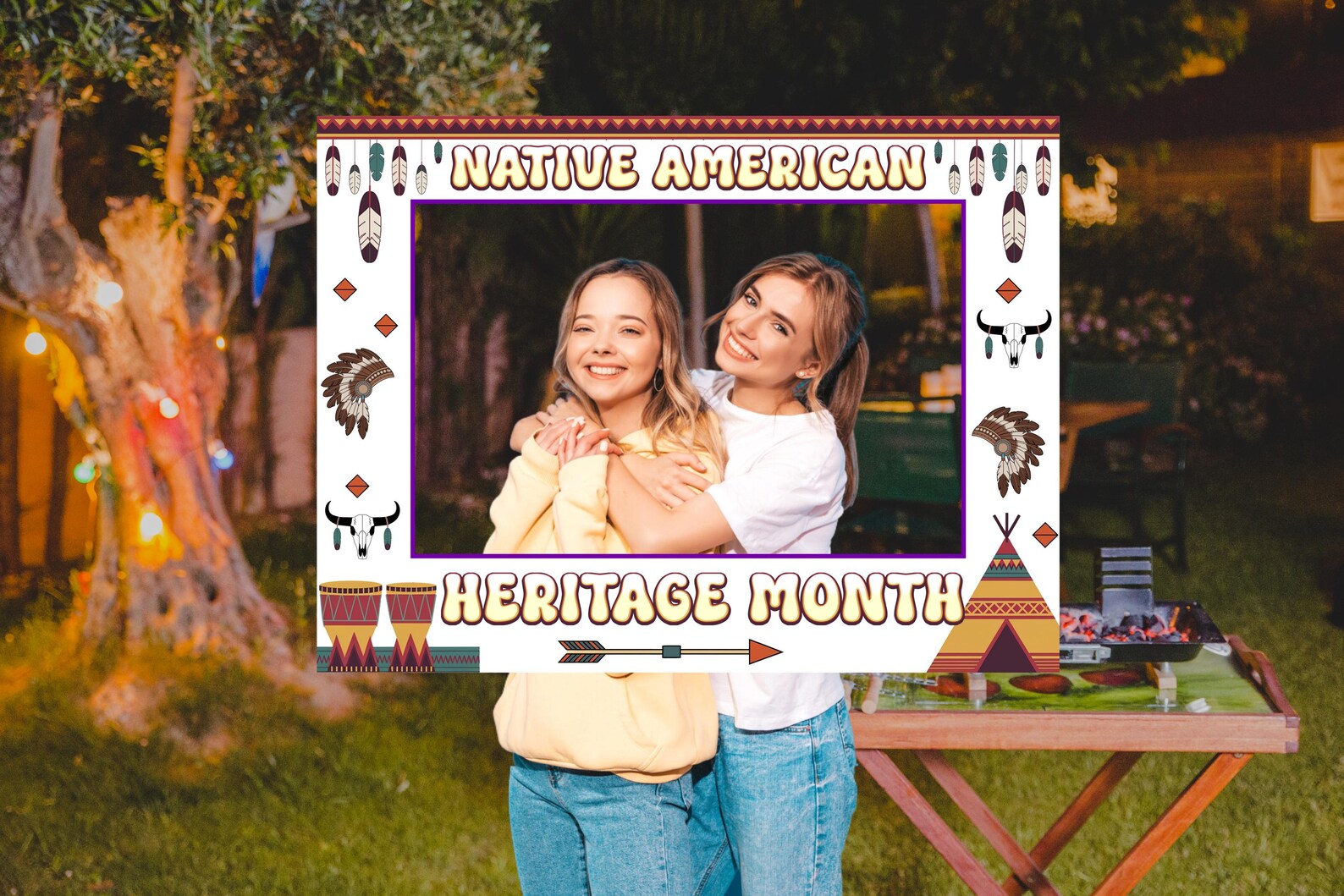 Native American Heritage Month, DIY Photo Booth Selfie Frame, Party ...