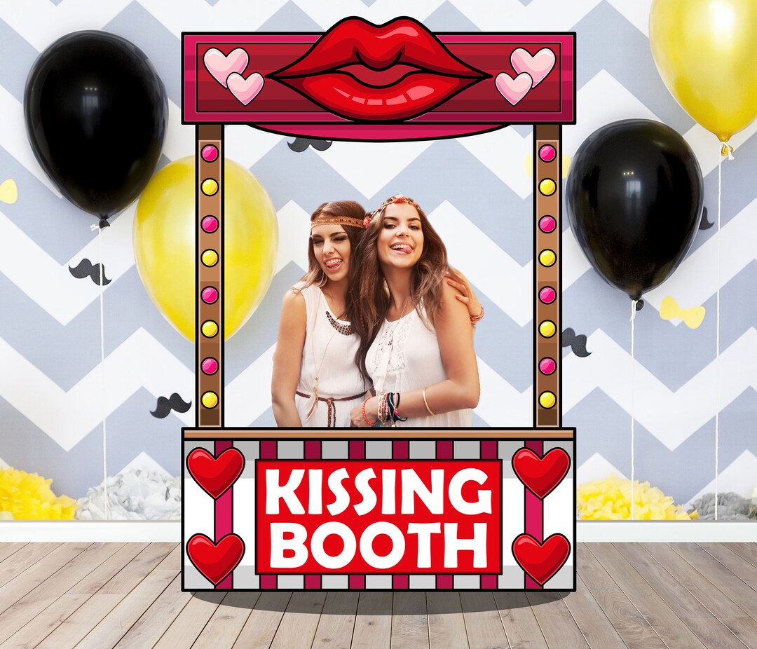 Red Lips, Kissing Booth Photo Frame, Valentines Day, Wedding ...