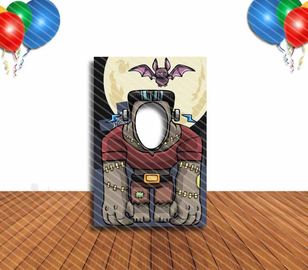 Frankenstein and a Bat, Halloween Party Decoration, 24x36" Photo ...