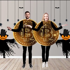 Bitcoin Halloween Costume, Photo Prop, DIY Poster, Photo Booth Selfie ...