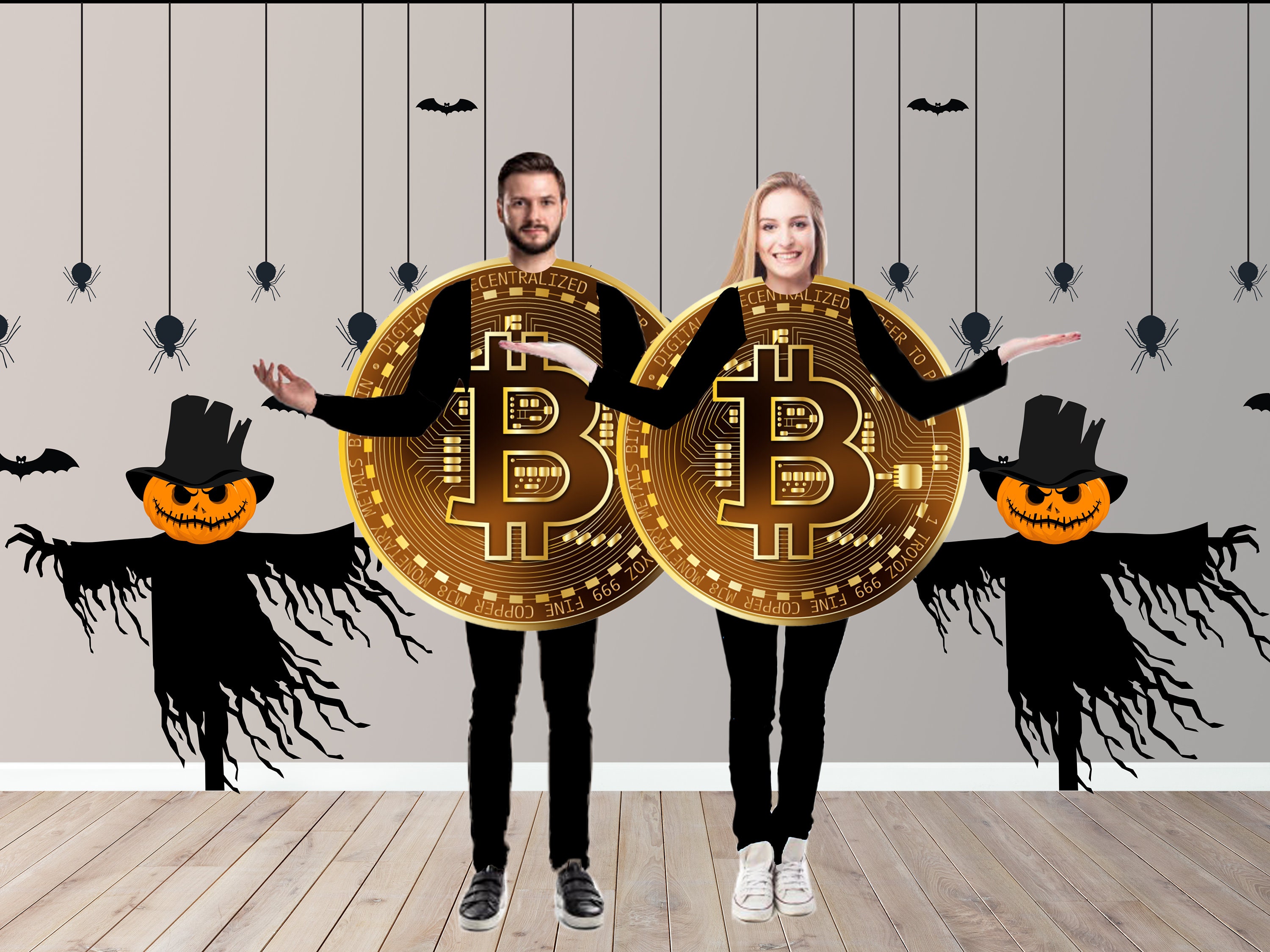Bitcoin Halloween Costume, Photo Prop, DIY Poster, Photo Booth Selfie ...