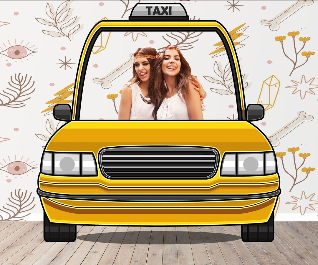 Yellow Taxi Cab Photo Booth Frame: DIY Vehicle Theme (DIY Poster) - Etsy