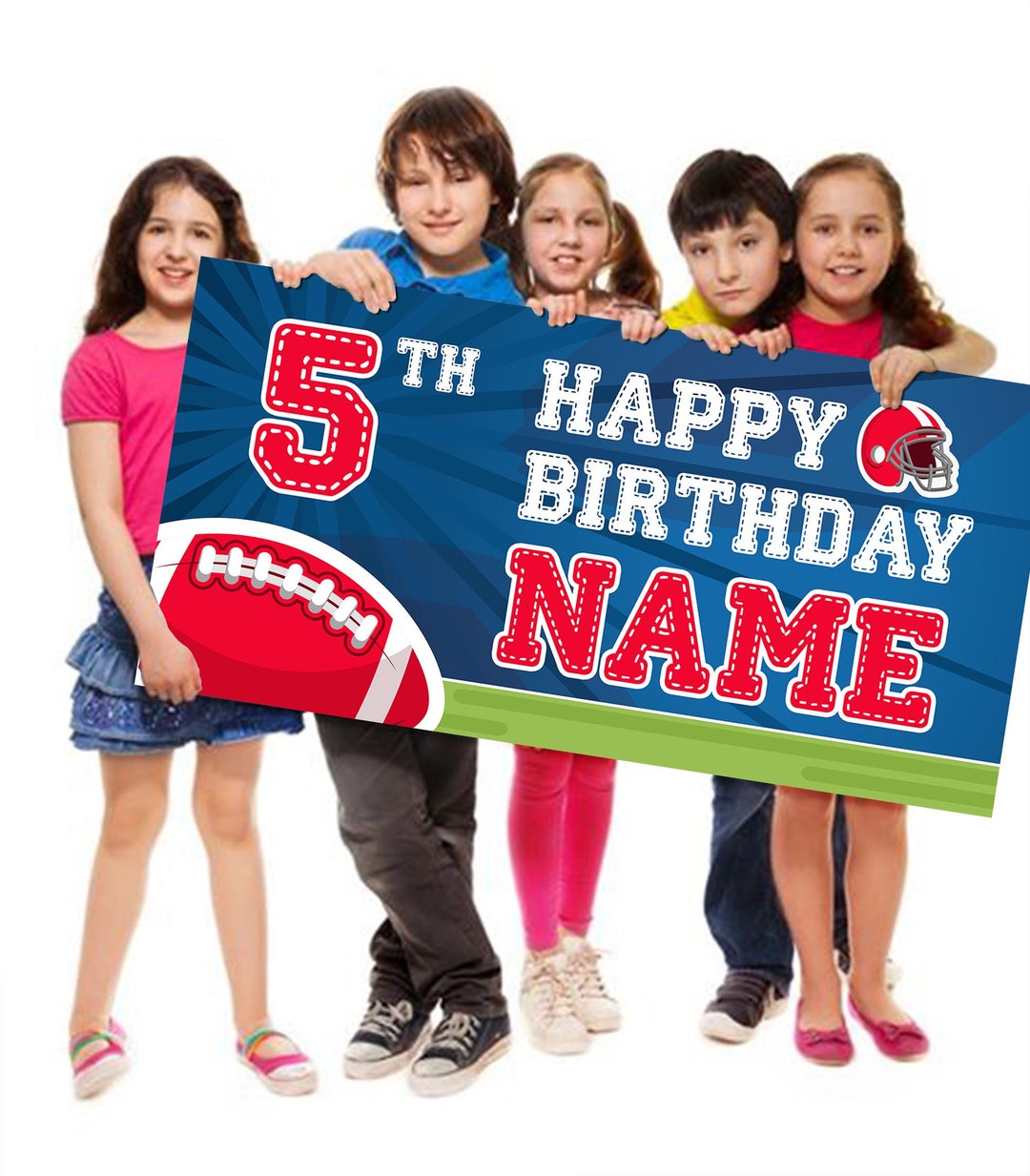 Football Birthday Banner Vinyl Poster Sports Party - Etsy