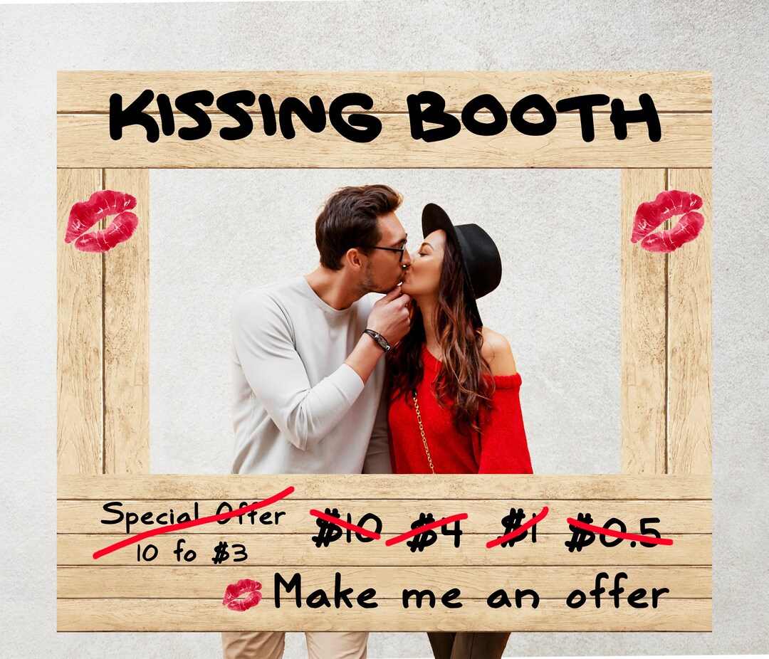 Kissing Booth Photo Frame: Valentine's Day DIY Props - Etsy