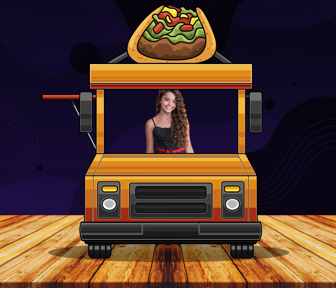 Taco Food Truck, Vehicle Theme, DIY Photo Booth Props, Photo Booth ...