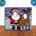 Santa and Rudolph, Hole in Face, Party Selfie Photo Prop, Christmas ...