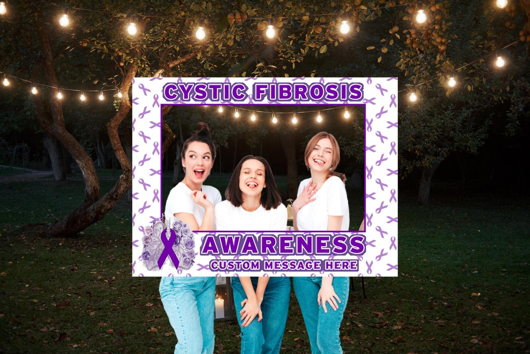 Cystic Fibrosis Awareness, Photo Booth Selfie Frame, Custom DIY Party ...