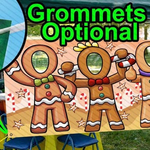 Gingerbread Man, Hole in Face, Party Selfie Photo Prop, Winter ...