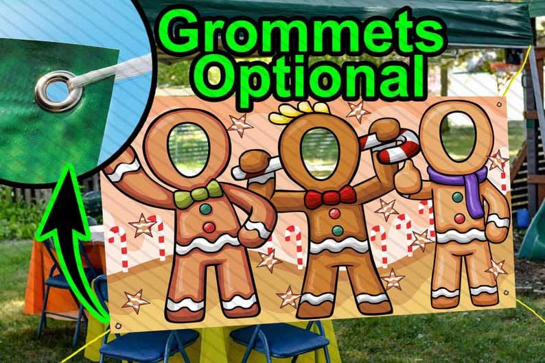 Gingerbread Man, Hole in Face, Party Selfie Photo Prop, Winter ...