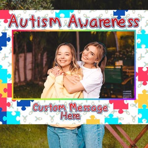 Autism Awareness, Custom Message Prop, DIY Photo Booth Props, Photo ...
