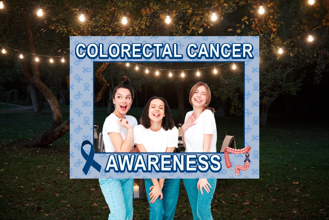 Colorectal Cancer Awareness, Photo Booth Selfie Frame, DIY Party Prop ...