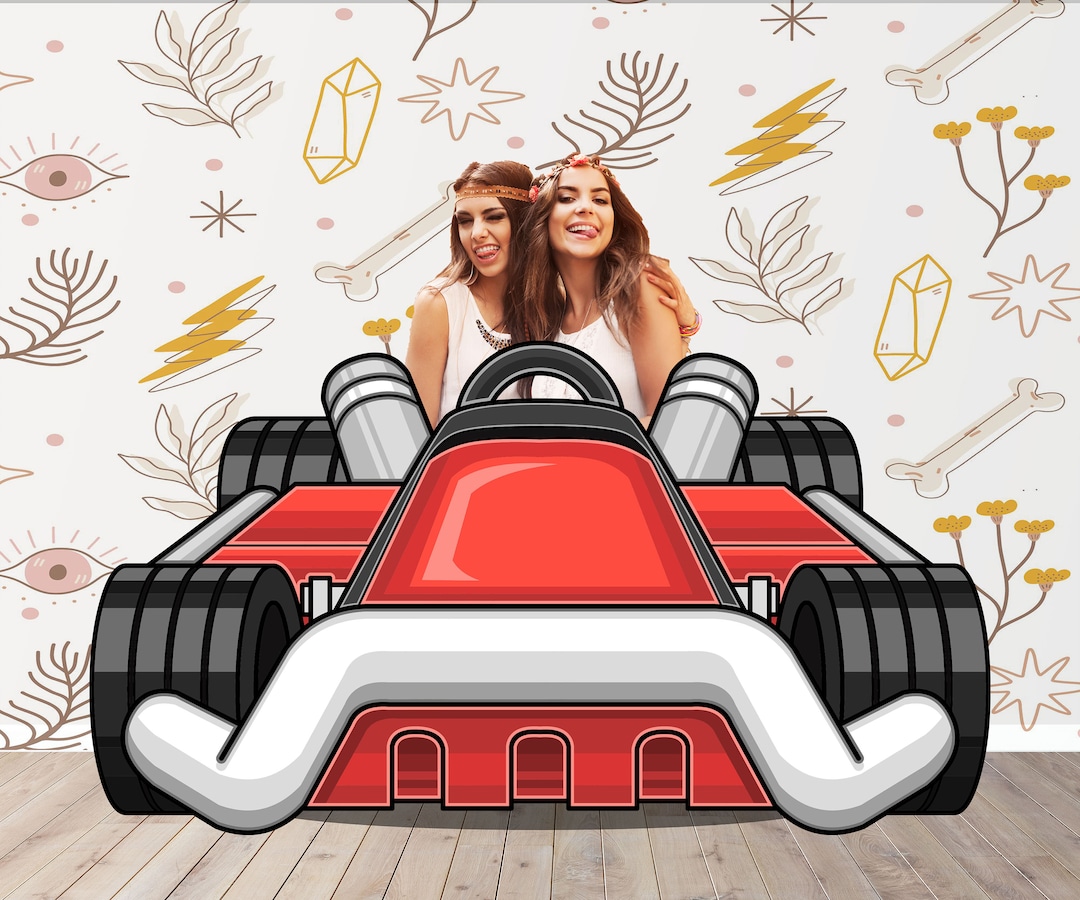 Race Cart, Vehicle Theme, DIY Photo Booth Props, Photo Booth Selfie ...
