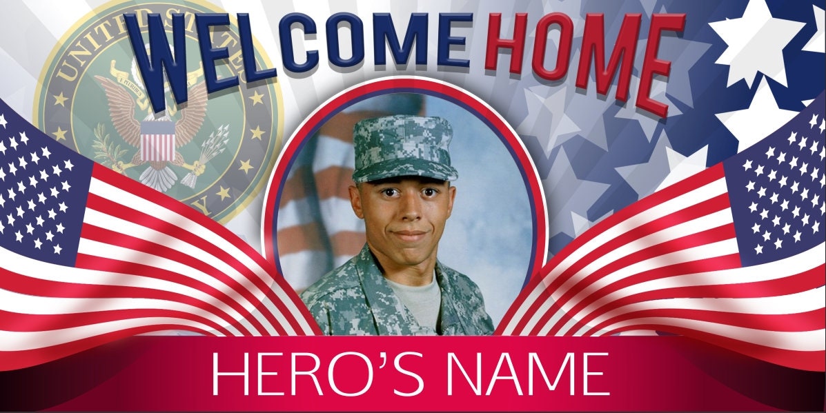 Welcome Home Military Banner Deployment Homecoming Banner | Etsy