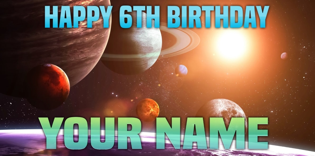 Space Solar System Themed Birthday Banner Personalized - Etsy