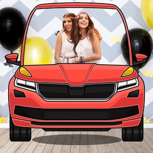 Red Car, Automobile DIY, Vehicle Theme, DIY Photo Booth Props, Photo ...