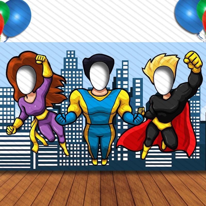 Superhero Photobooth - Etsy