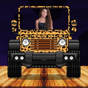 Cheetah Printed Car, Vehicle Theme, DIY Photo Booth Props, Photo Booth ...