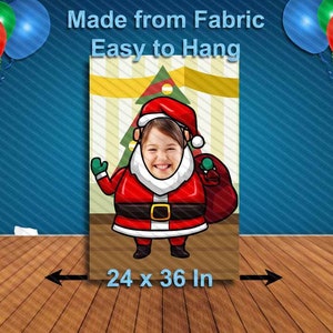 Santa Claus Face Cutout, Hole in Face, Party Selfie Photo Prop ...