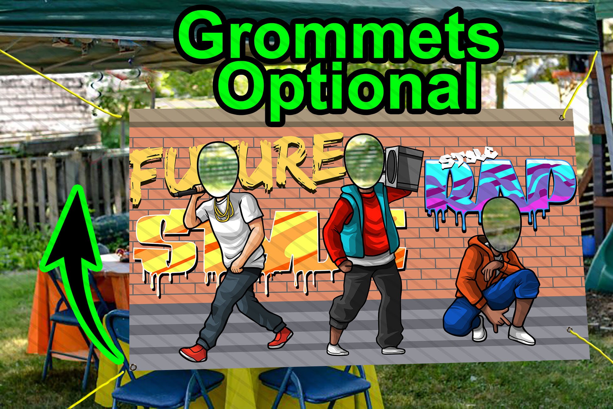 Rapper Hip-hop Theme Cutout Hole in Face Party Selfie Photo | Etsy