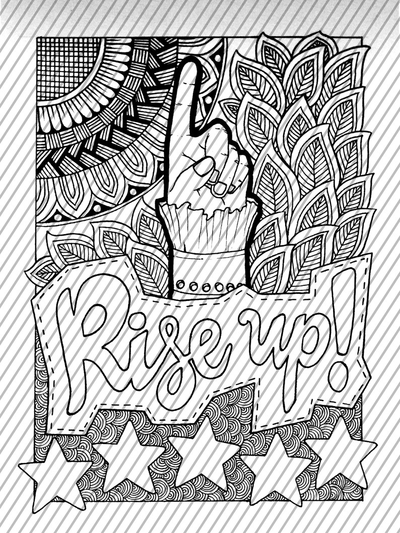 Rise Up Hamilton Musical Coloring Page Large Coloring Sheet - Etsy