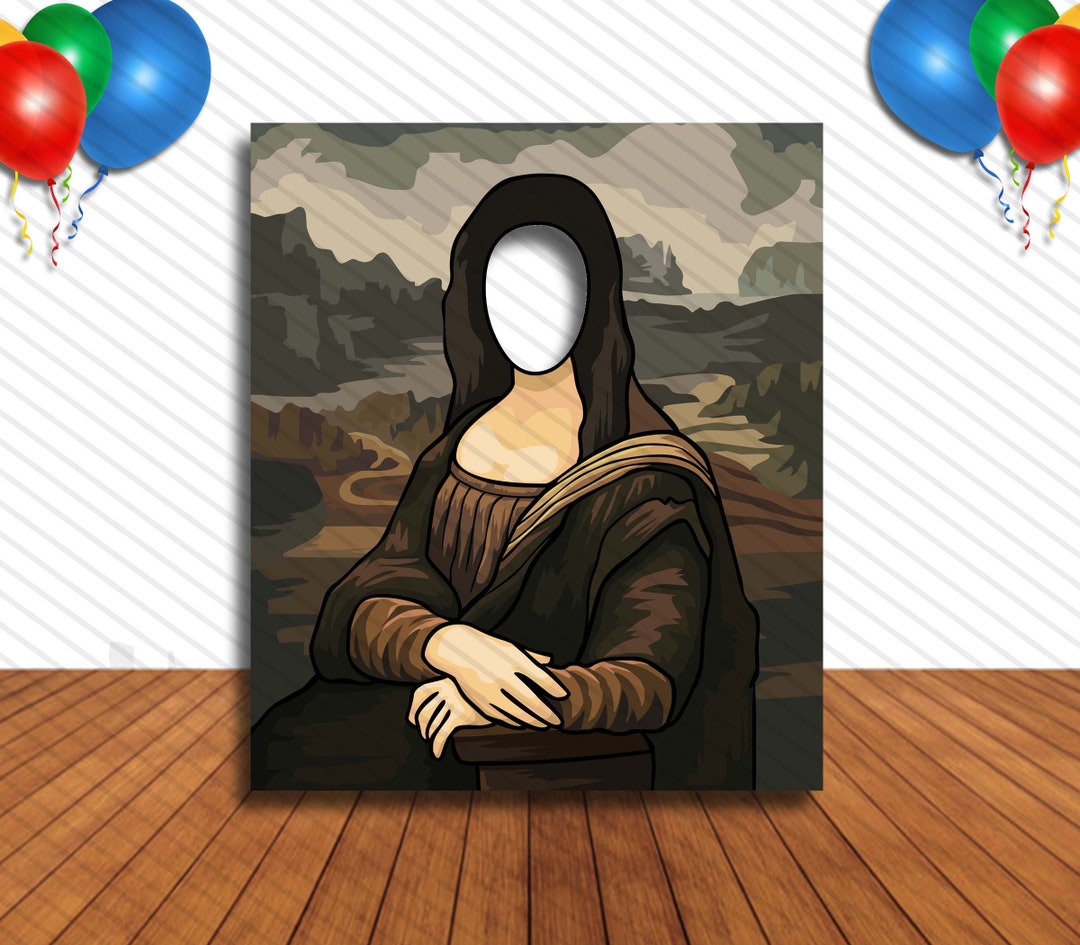 Mona Lisa, Hole in Face, Party Selfie Photo Prop, Famous Artwork ...