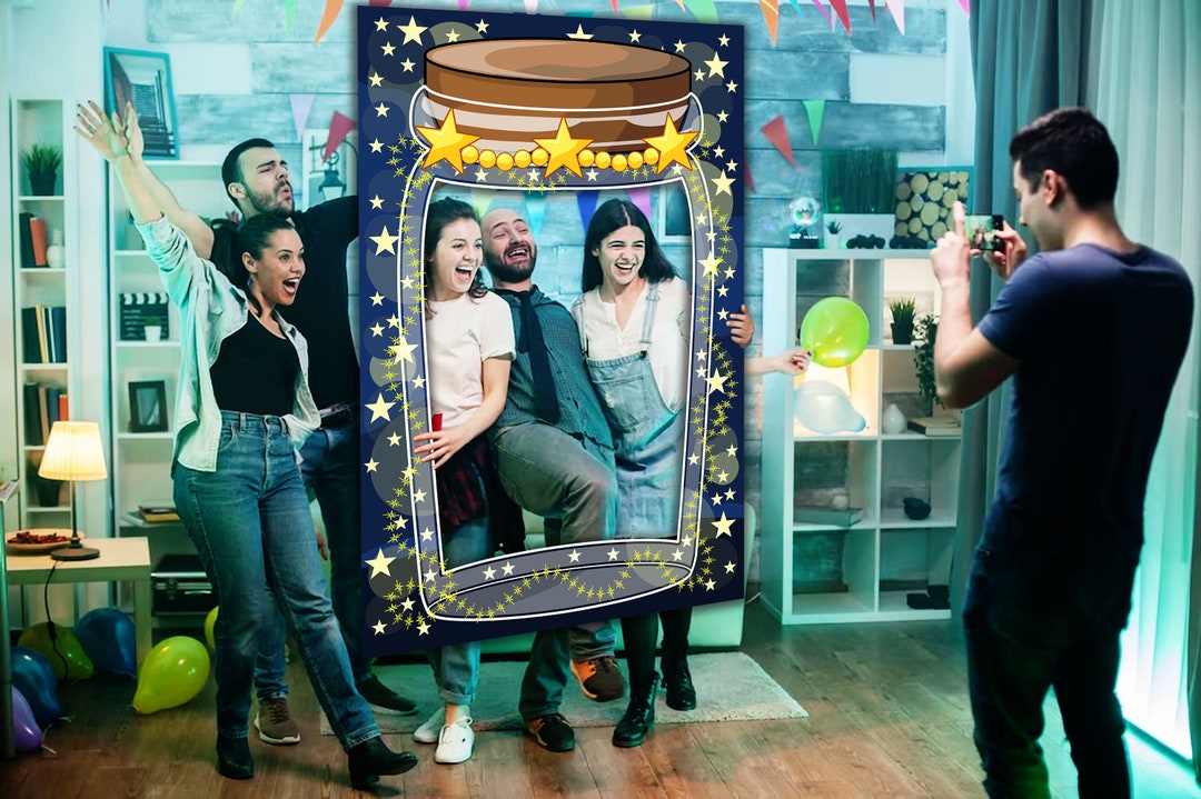 Wishing Jar Photo Prop, Photo Booth Selfie Frame, DIY Party Props - Etsy