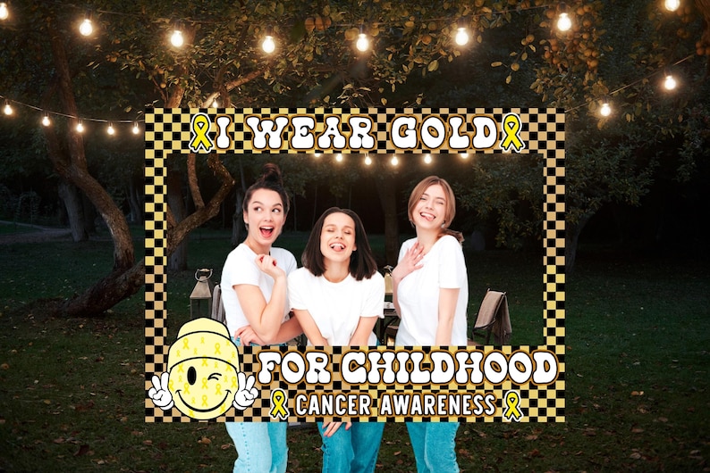 Childhood Cancer Awareness, Photo Booth Selfie Frame, DIY Party Prop - Etsy