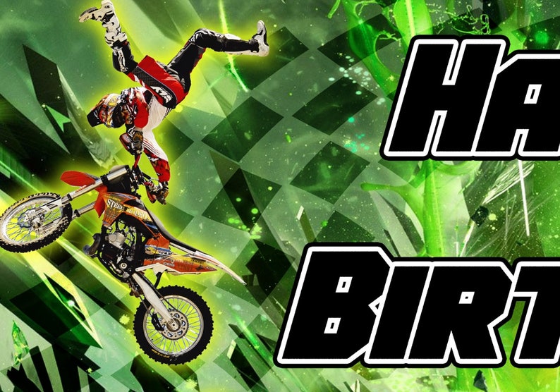 Dirt Bike Motocross Personalized/customized Birthday Banner - Etsy