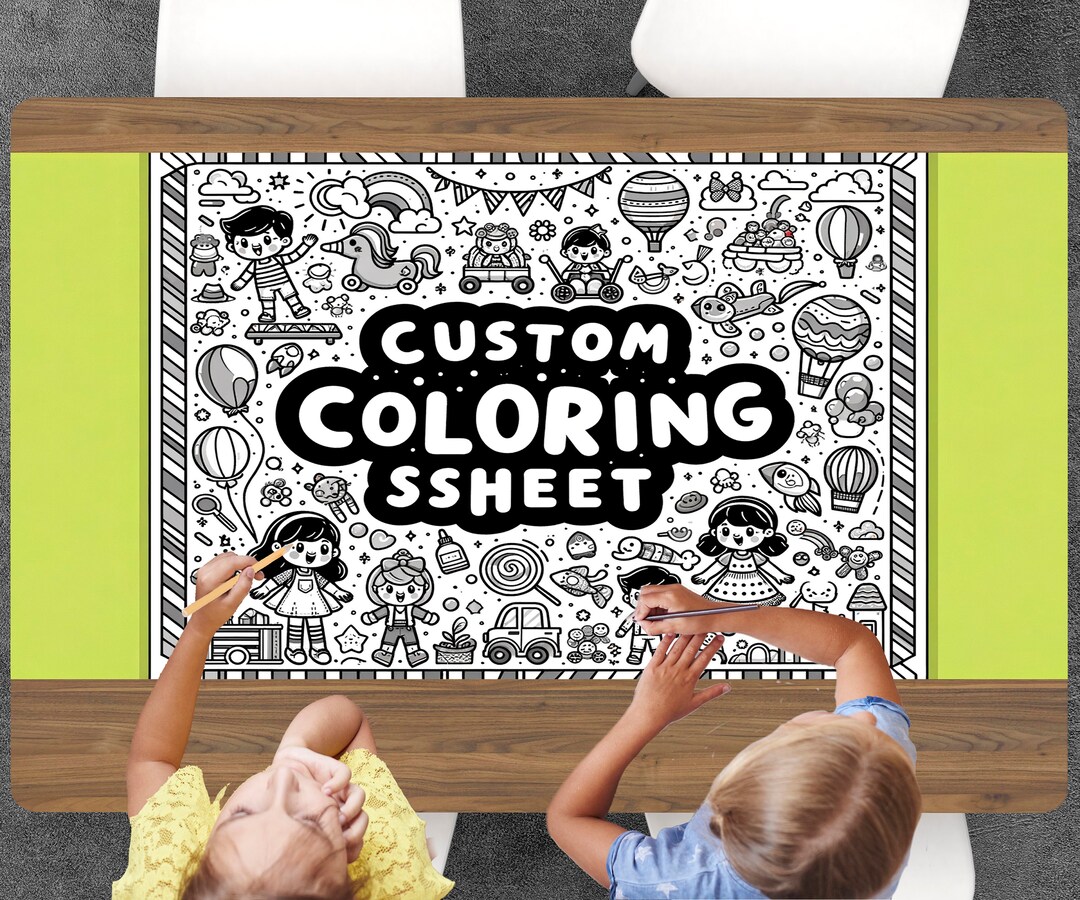Custom Coloring Page, You Design We Create, Jumbo Coloring Book Pages ...