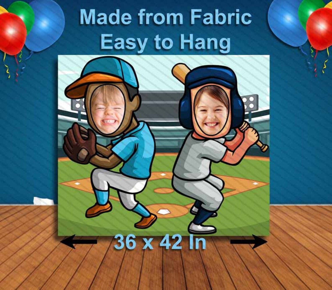 Baseball Hole in Face Party Selfie Photo Prop MLB - Etsy