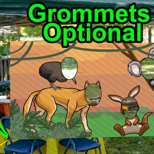 Australian Wild Animals Theme Face Cutout, 42x72 Photo Stand-in, Party ...