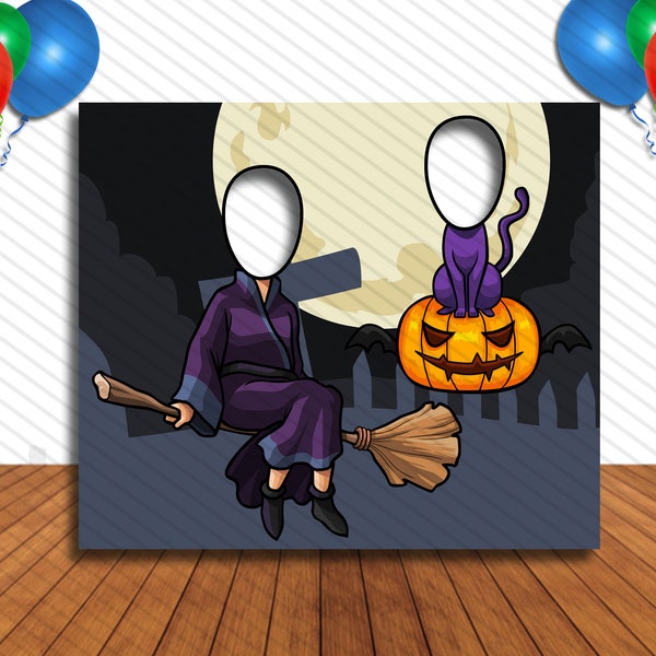 Halloween Face Cutout Photo Prop - Etsy