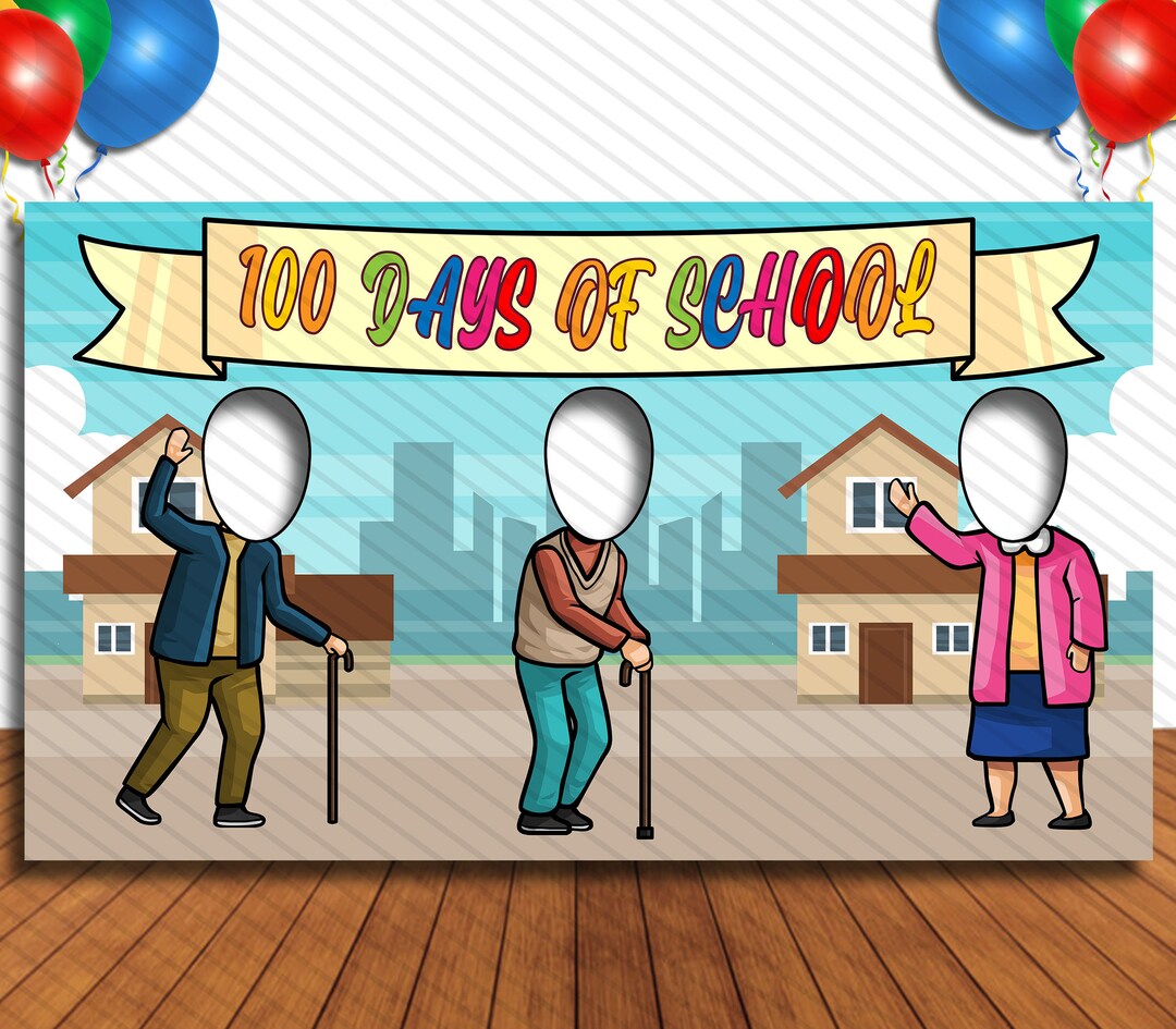 100 Days of School, Mid School Year Theme, 42x72" Photo Standee, Face ...