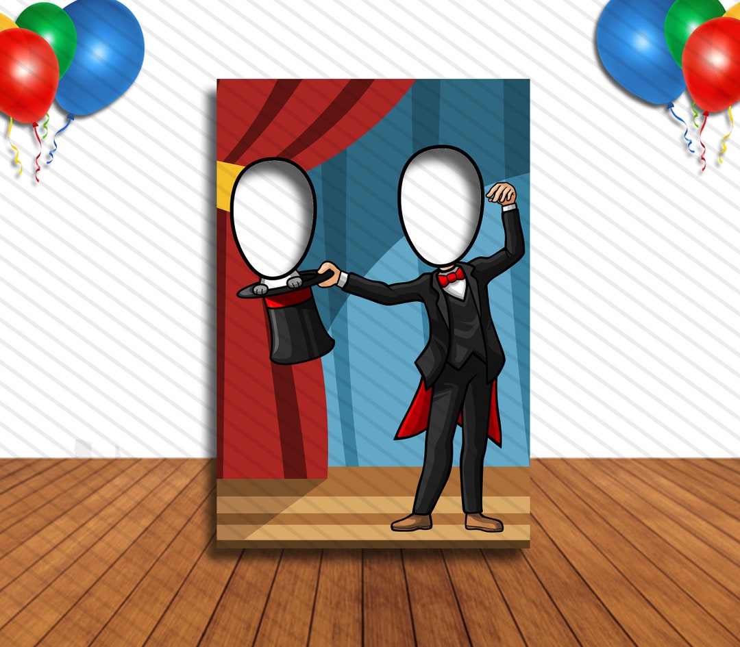 Magicians, Magic Show Party Theme, 24x36" Photo Standee, Face Hole ...