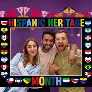 Hispanic Heritage Month, DIY Photo Booth Frame, Party Selfie Prop - Etsy