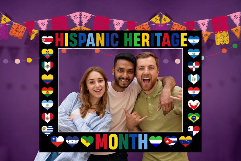 Hispanic Heritage Month, DIY Photo Booth Frame, Party Selfie Prop - Etsy