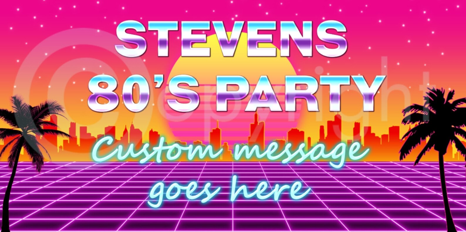 80s Party Banner 80s Party Birthday Banner Party Supplies | Etsy