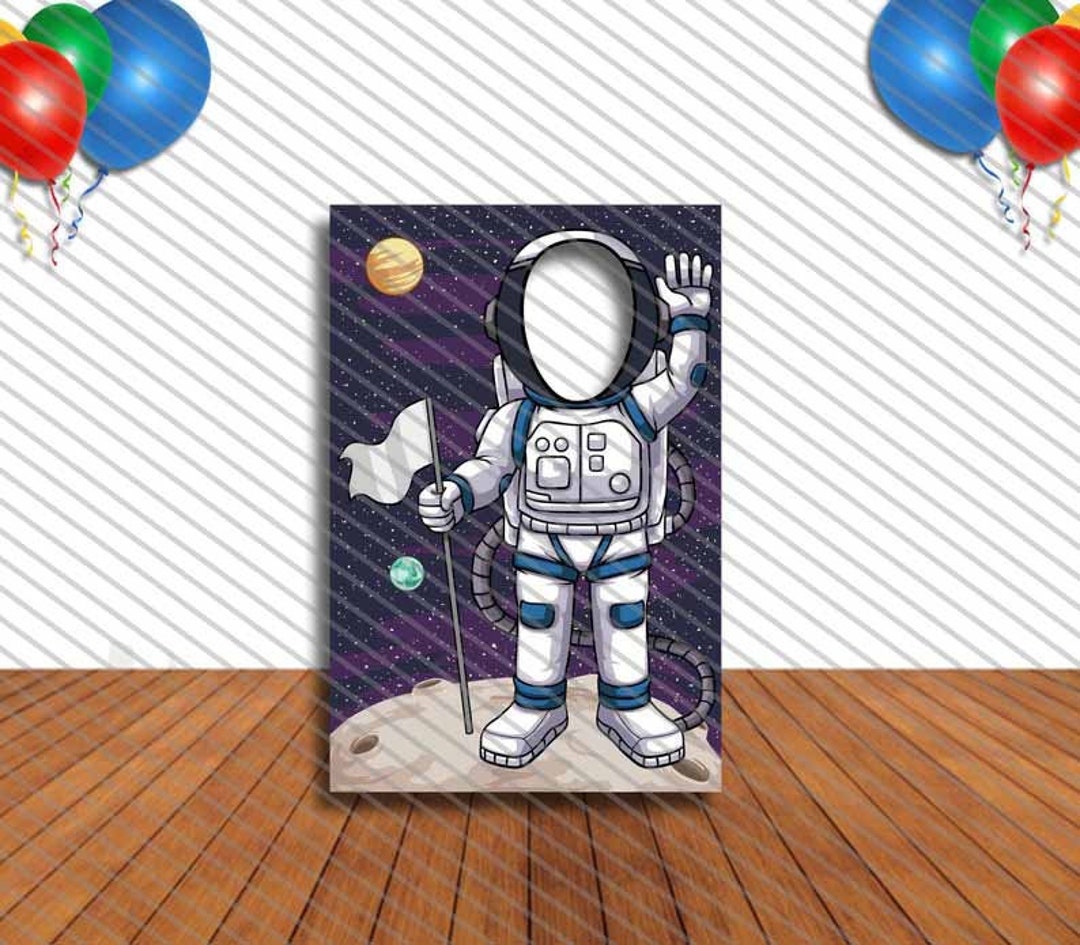 Astronaut, Hole in Face Cutout Banner, 24x36" Standee, DIY Party Selfie ...