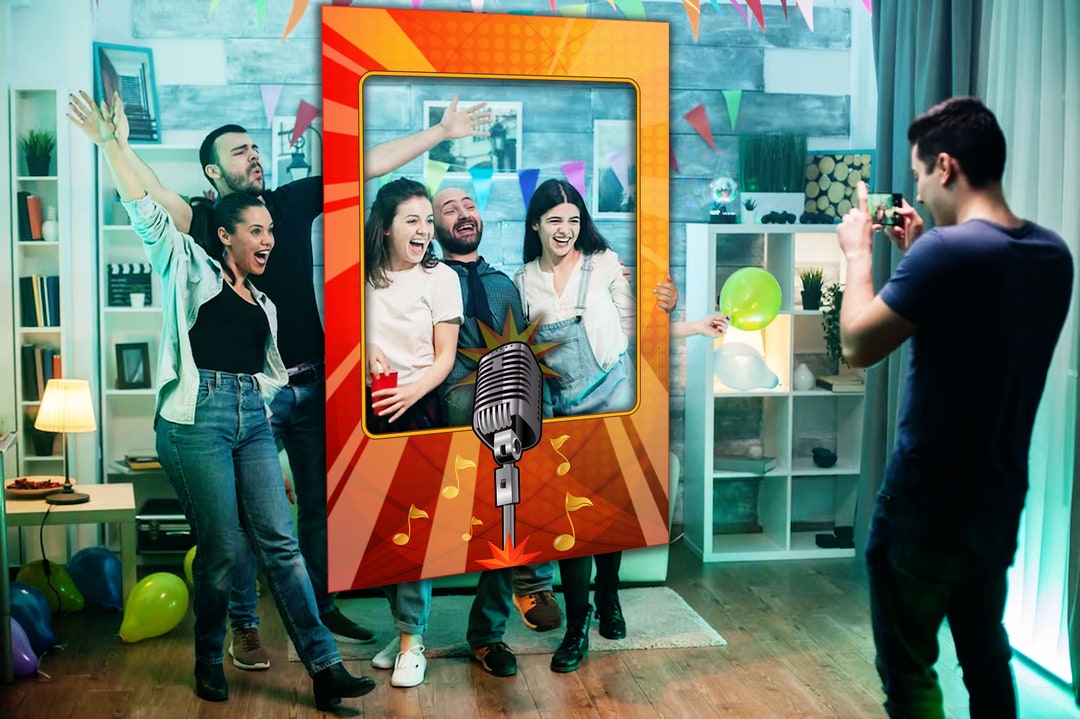 Karaoke Party Photo Booth Frame: Music Theme Selfie Prop (DIY) - Etsy