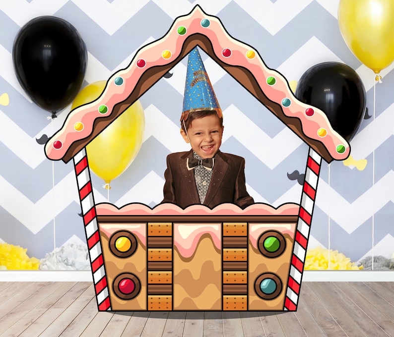 Gingerbread House Photo Prop Christmas Party DIY Photo Booth - Etsy