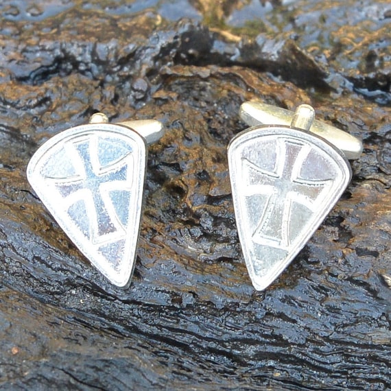 Knights Templar Cufflinks Wedding Cufflinks St George Cross | Etsy