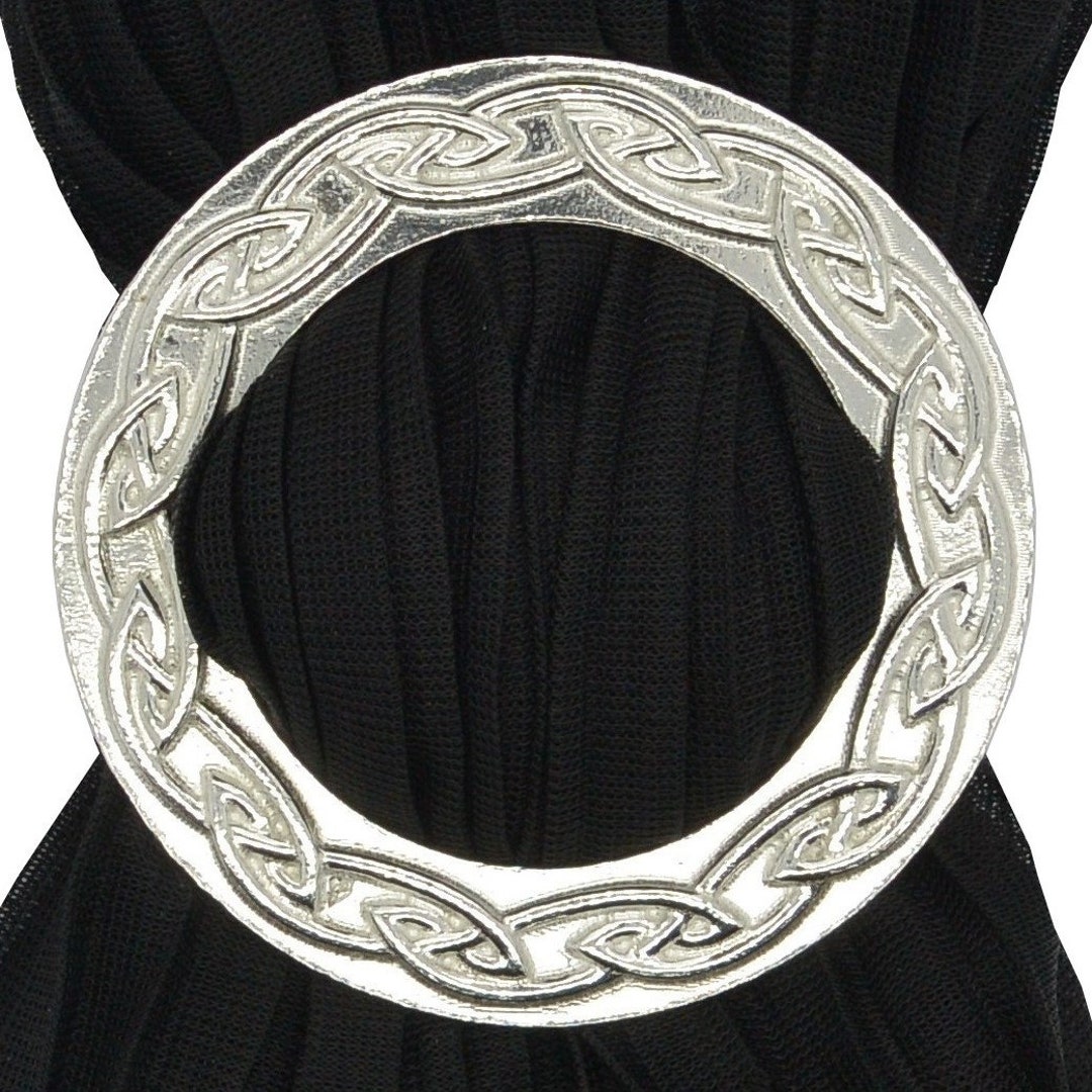 Celtic Knot Scarf Ring, Traditional Celtic Knot Design, Hand Cast in ...