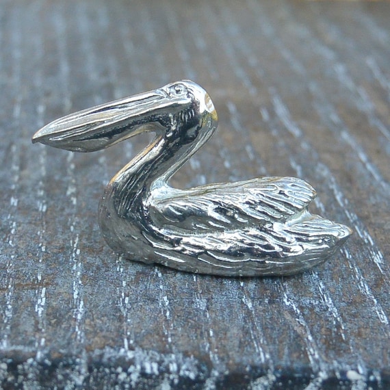 Tiny Pelican Figurine Pelican Gift Handmade In Fine Pewter | Etsy