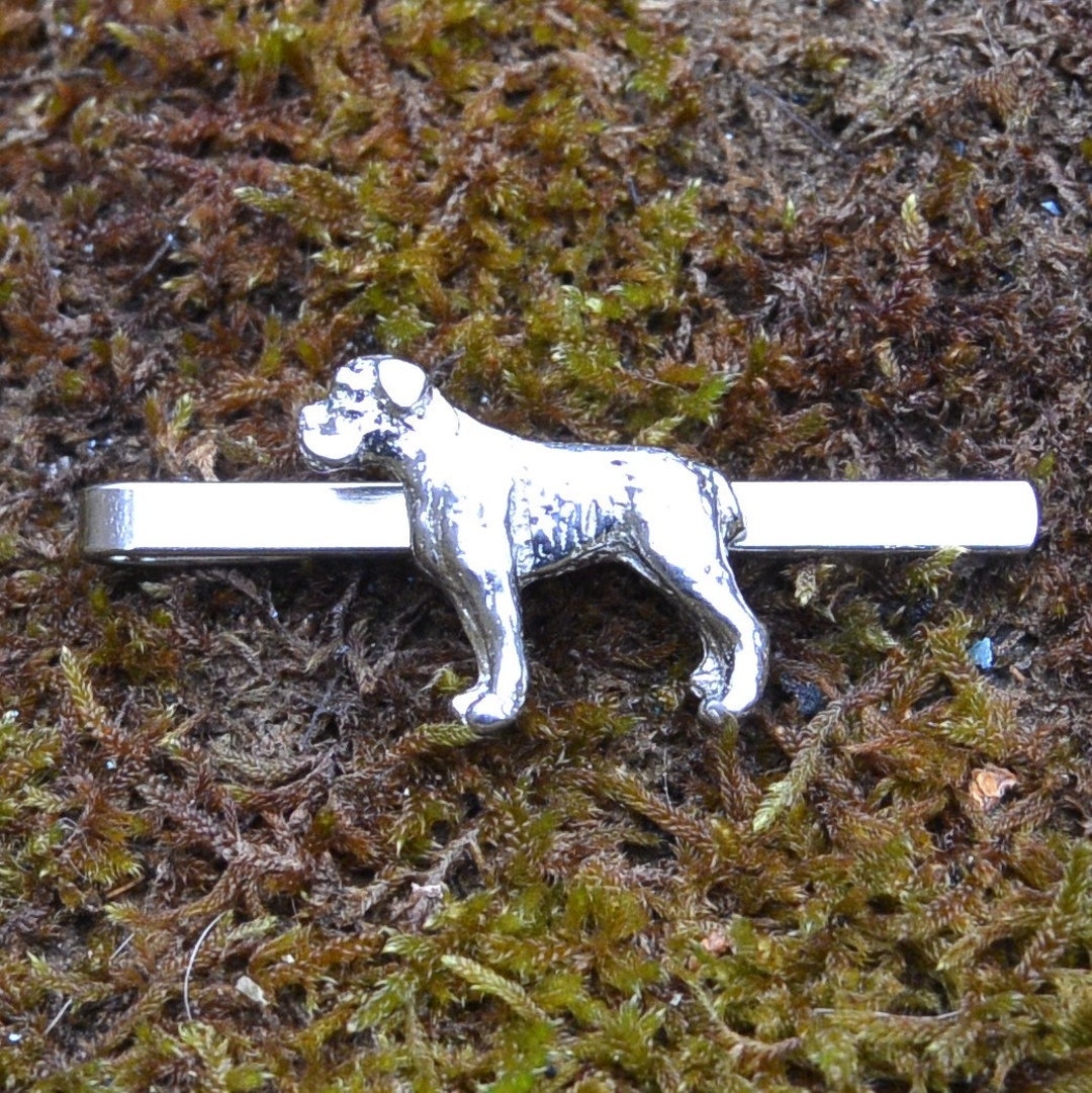 Boxer Dog Tie Clip, Boxer Dog Gift, Handcast in Fine Pewter by William ...